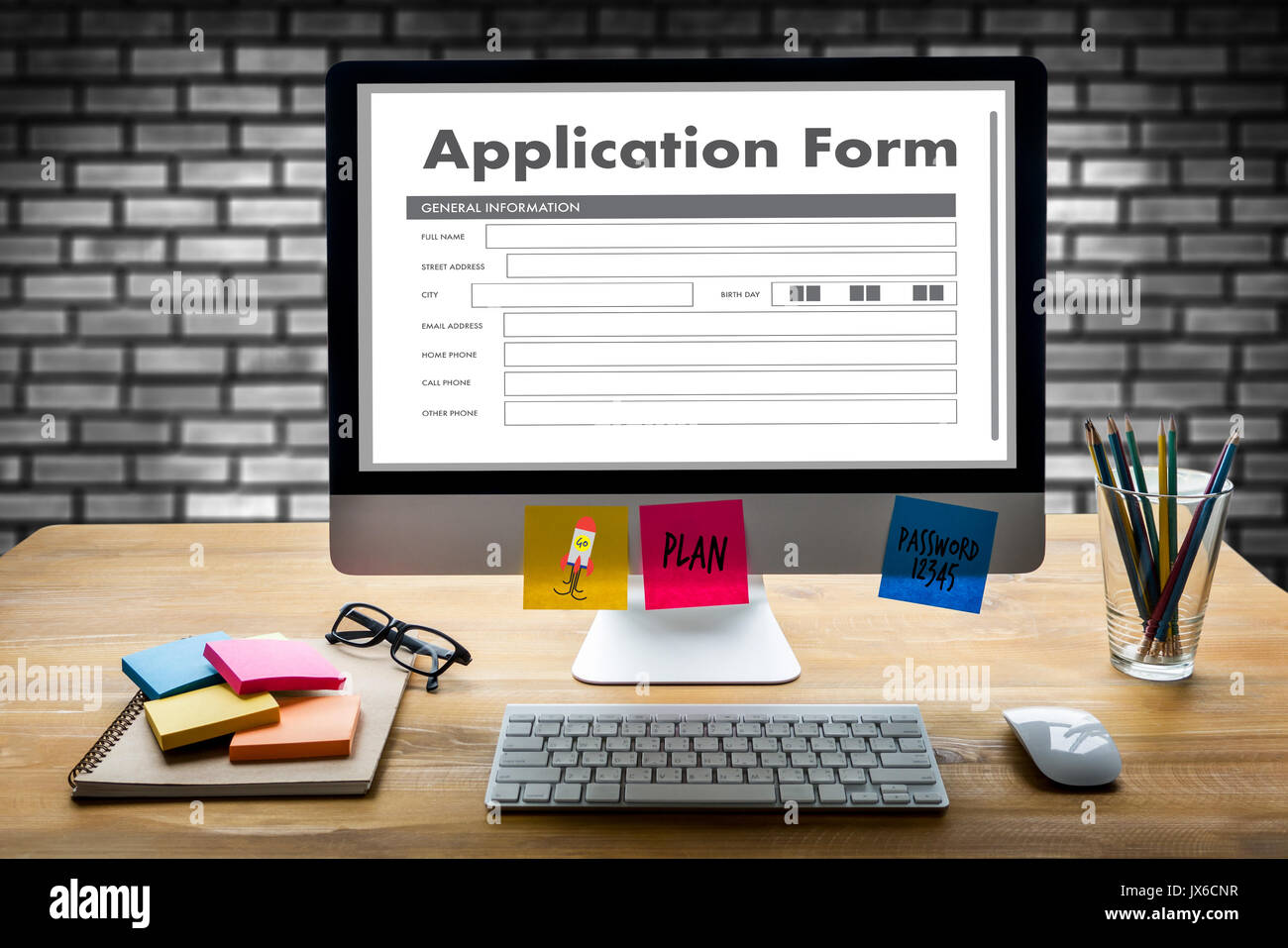 business man working on laptop computer use Online Web Job Application ...