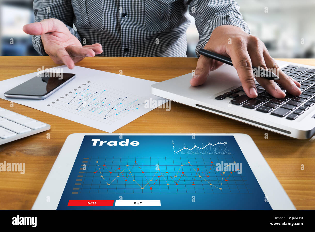professionals working Trade Finance Forex Graph Chart Concept manager ...