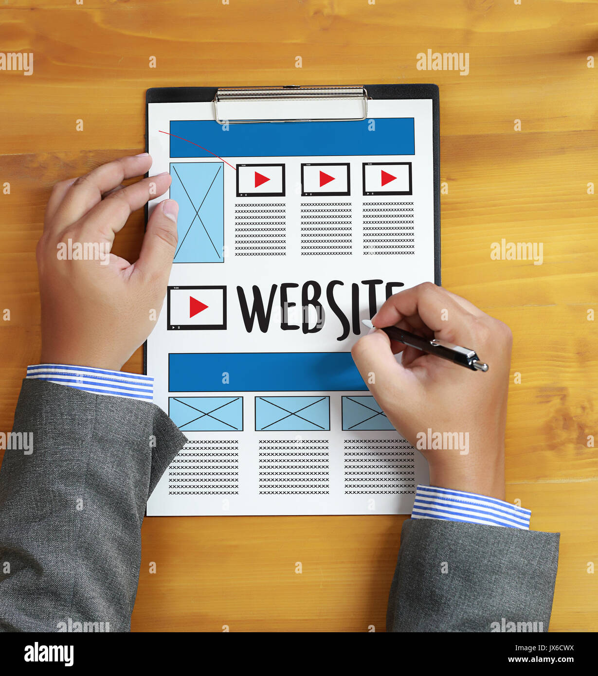 Web Design layout sketch drawing Software Media WWW and Graphic Layout ...