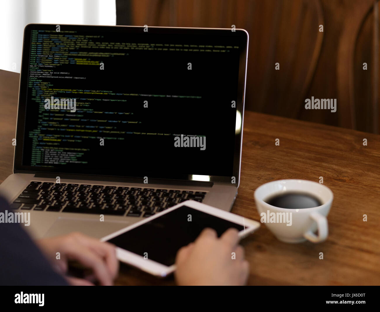 Developer team working laptop computer hi-res stock photography and ...