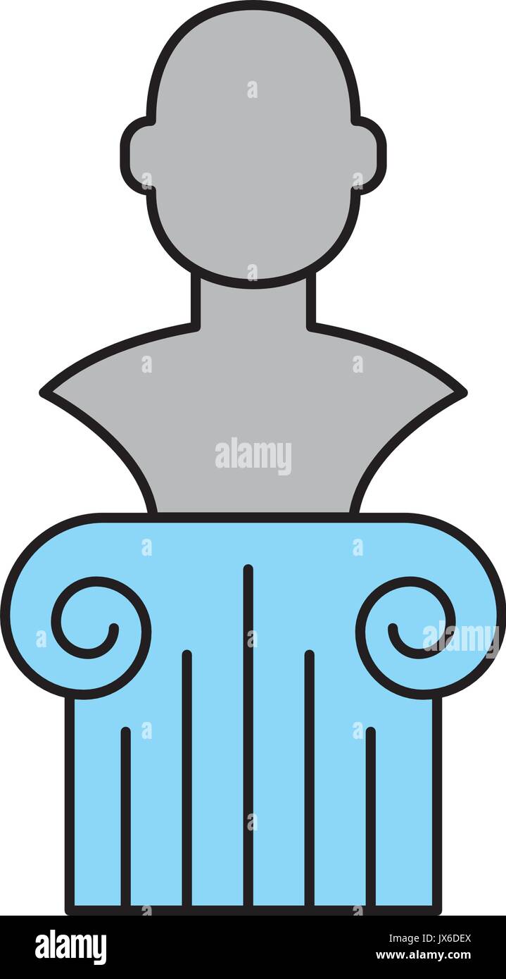 museum column with sculpture Stock Vector Image & Art - Alamy