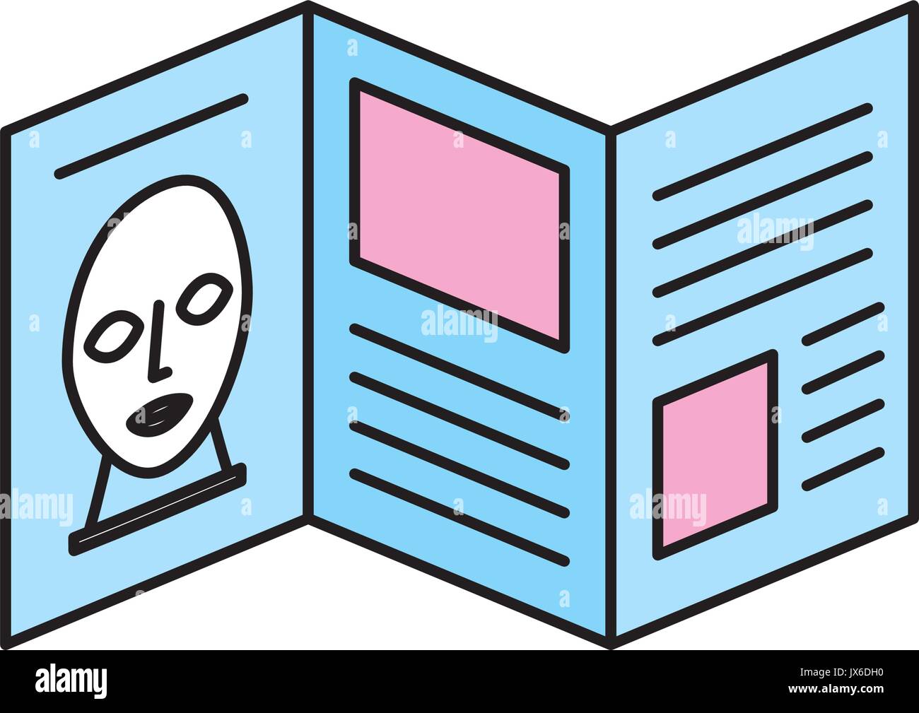 Artistic pamphlet isolated icon Stock Vector Image & Art - Alamy