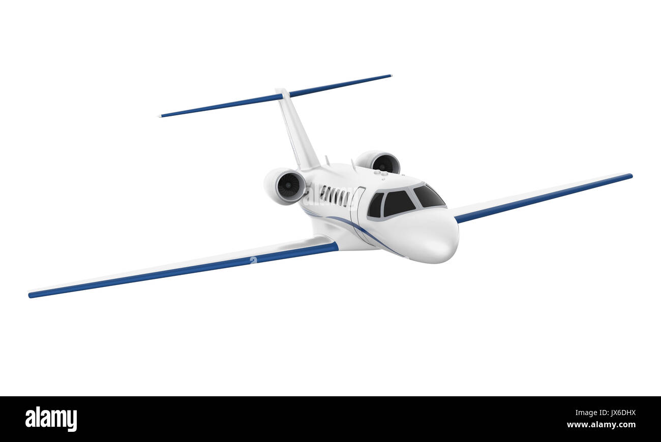 Private Jet Airplane Isolated on white background Stock Photo - Alamy