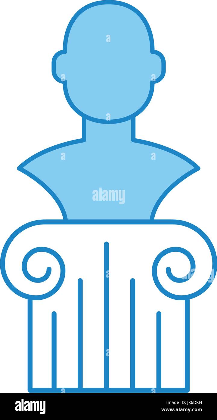 museum column with sculpture Stock Vector Image & Art - Alamy