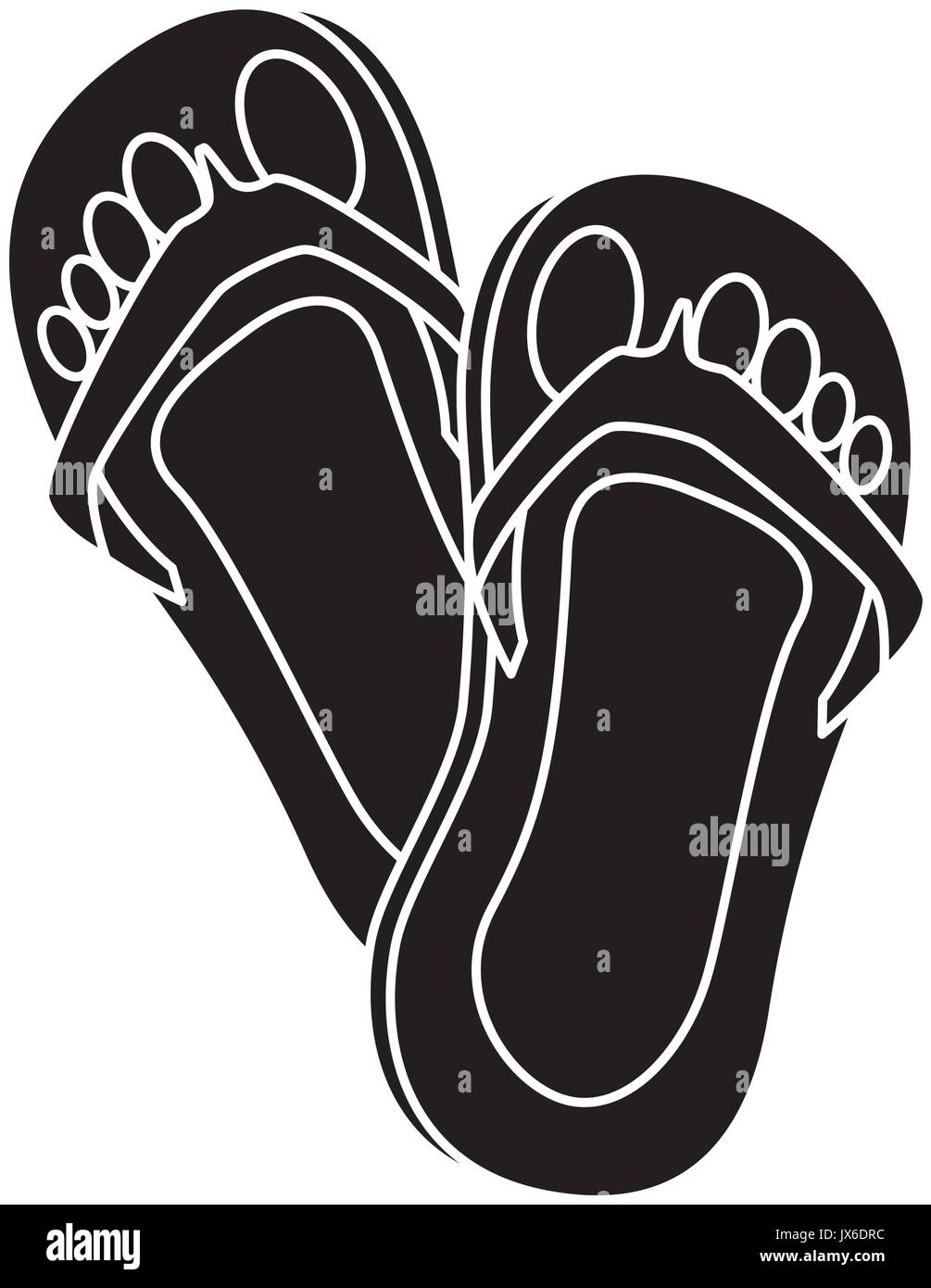 flip flops isolated icon Stock Vector Image & Art - Alamy