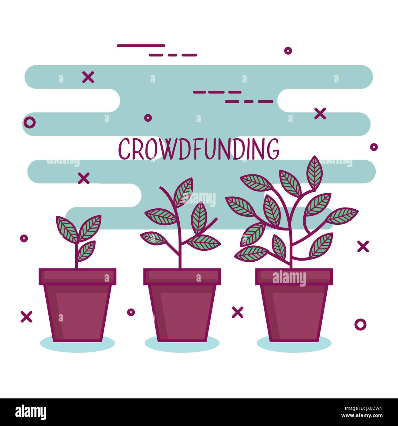 crowdfunding sponsor project raise cooperation Stock Vector Image & Art ...