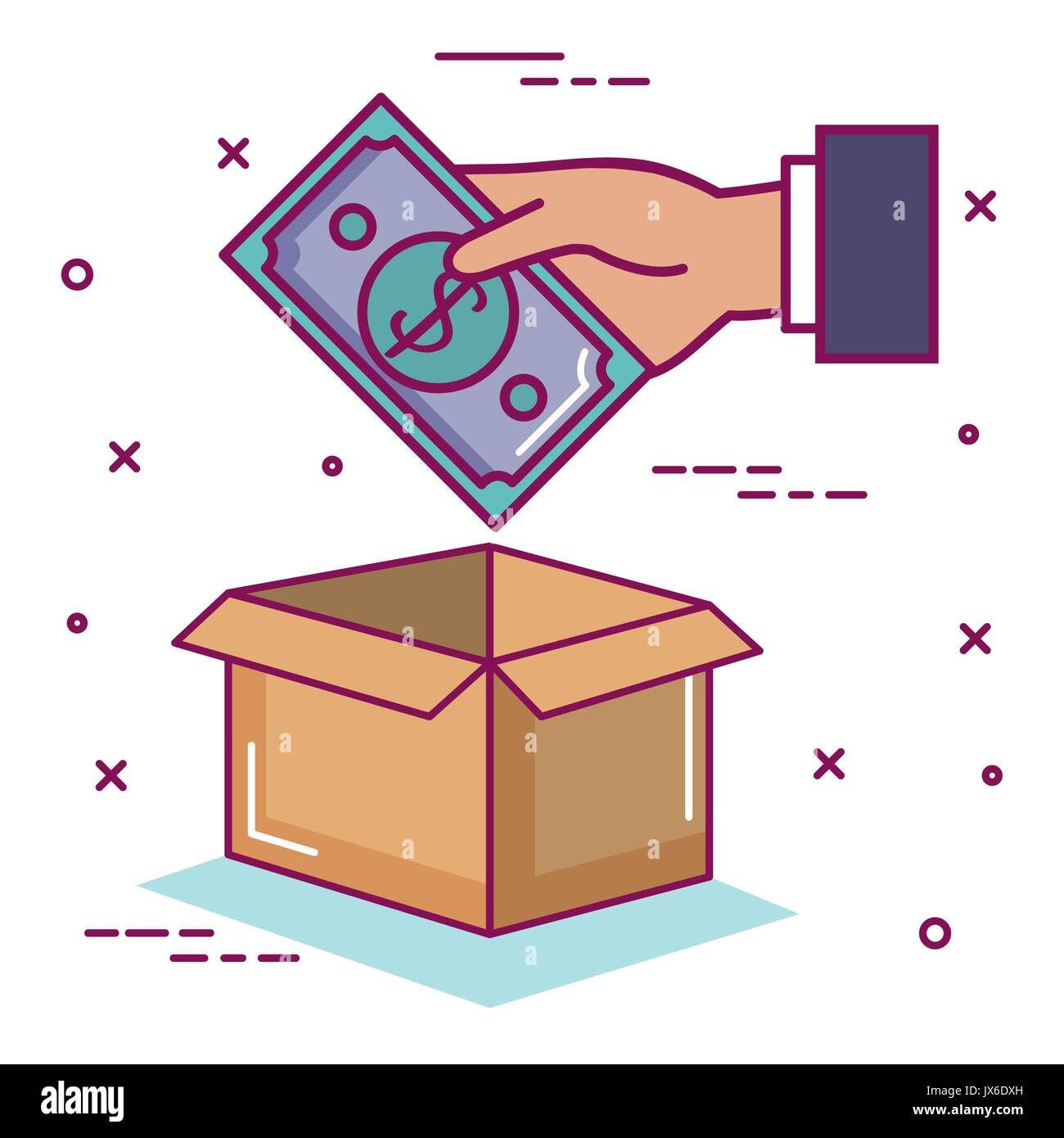 crowdfunding sponsor collaboration donation collective Stock Vector ...