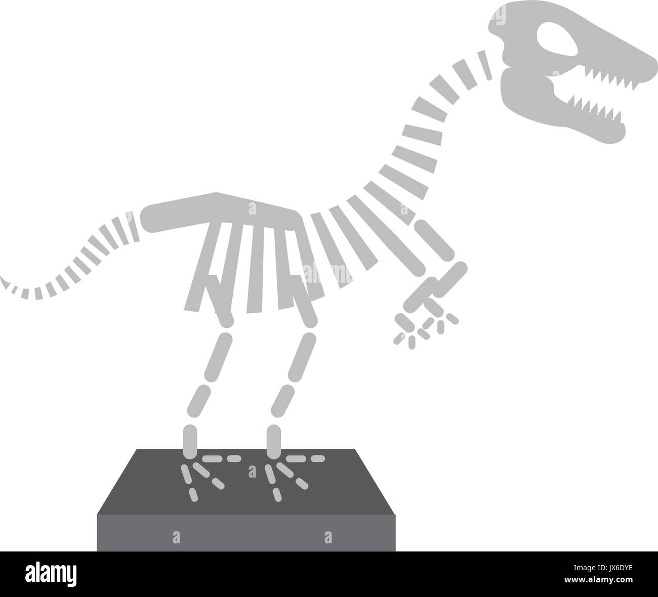 Museum dinosaur skeleton icon Stock Vector Image & Art - Alamy