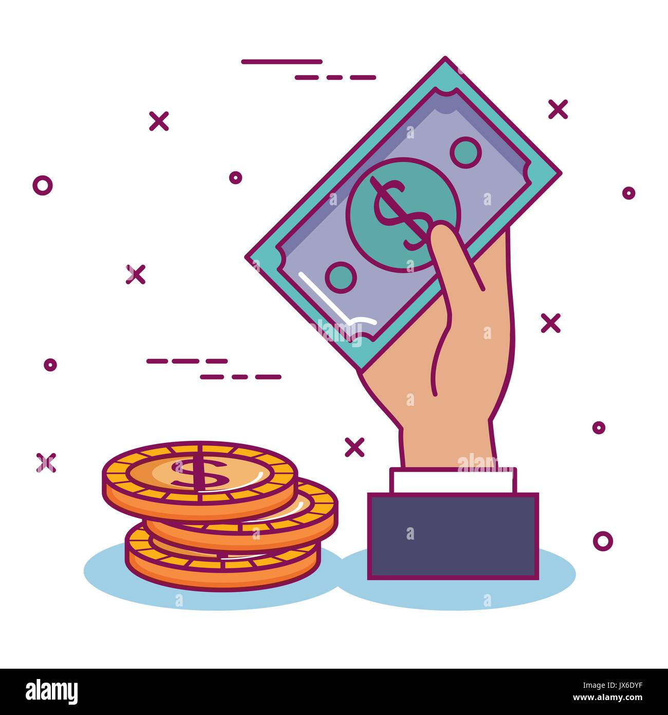 crowdfunding sponsor collaboration donation collective Stock Vector ...