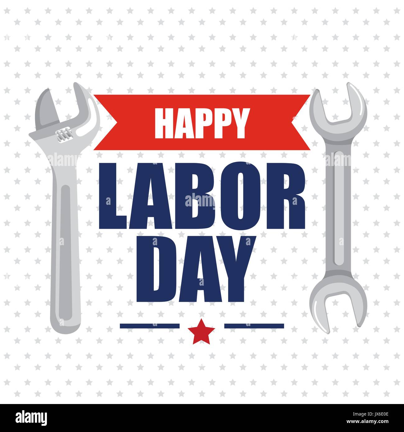 happy labor day poster lettering and tools symbol Stock Vector Image ...