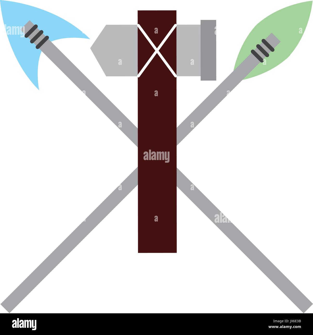 antique arrows and ax isolated icon Stock Vector Image & Art - Alamy