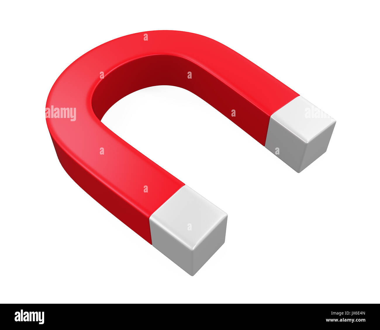 Horseshoe Magnet Isolated on white background Stock Photo - Alamy