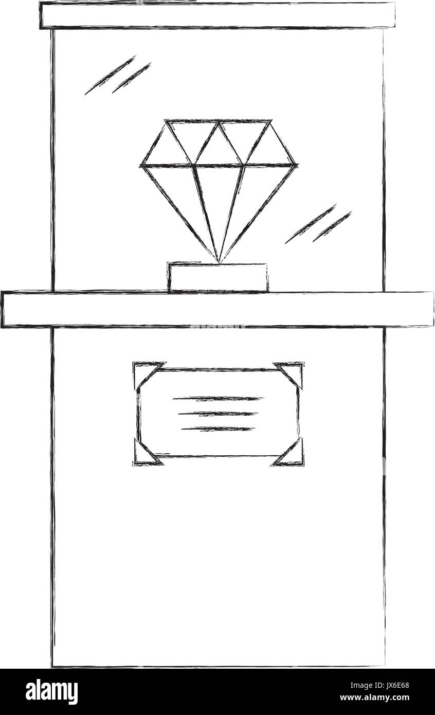 Diamond in museum icon Stock Vector Image & Art - Alamy