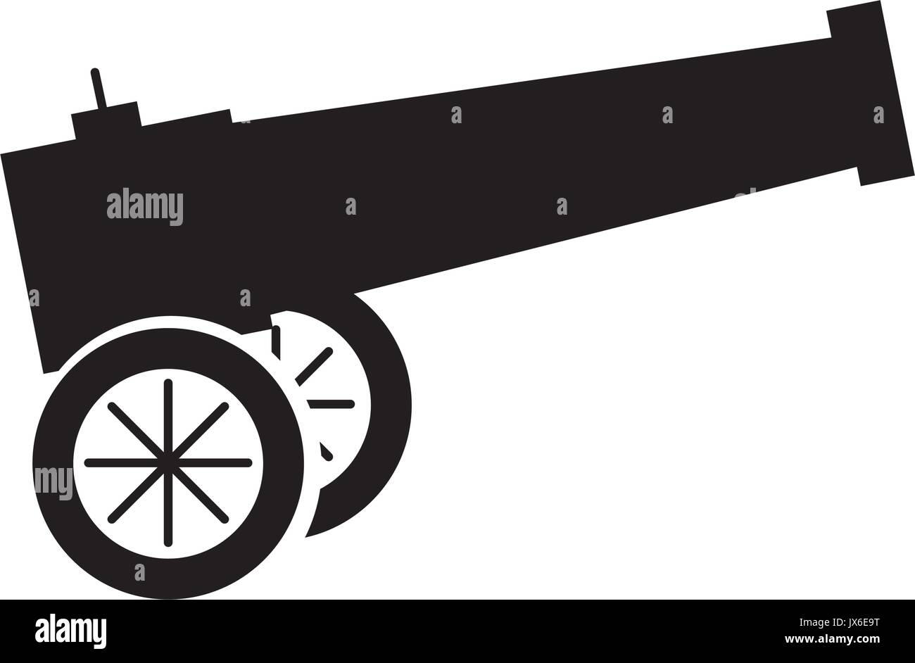 Old cannon isolated icon Stock Vector Image & Art - Alamy