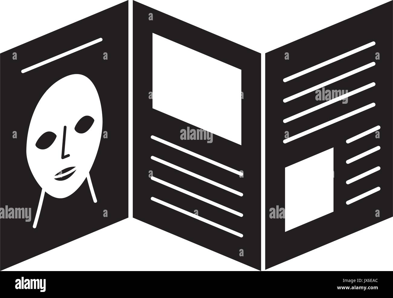 Artistic pamphlet isolated icon Stock Vector Image & Art - Alamy