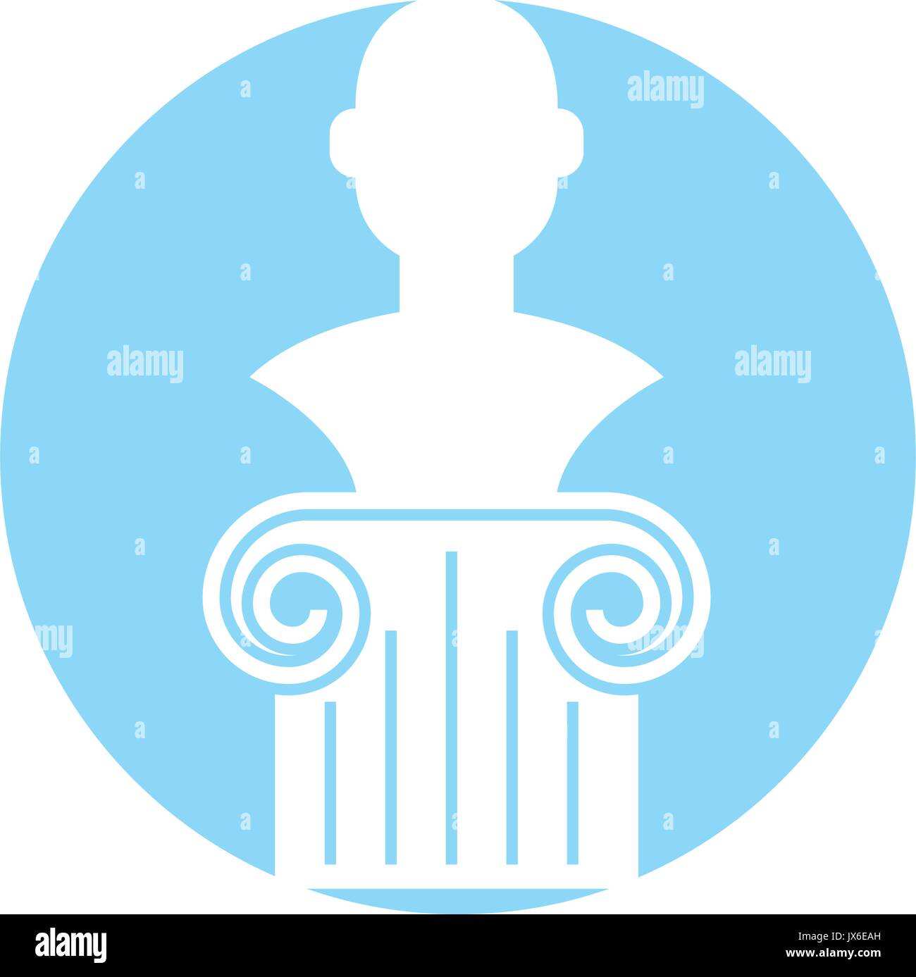museum column with sculpture Stock Vector Image & Art - Alamy