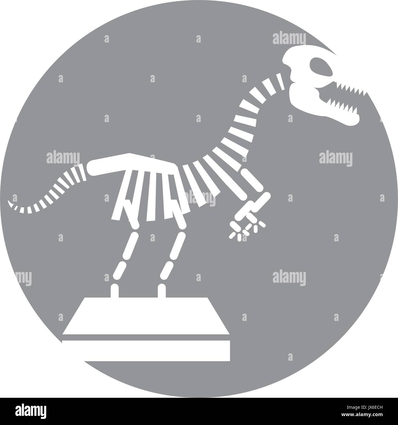 Museum dinosaur skeleton icon Stock Vector Image & Art - Alamy