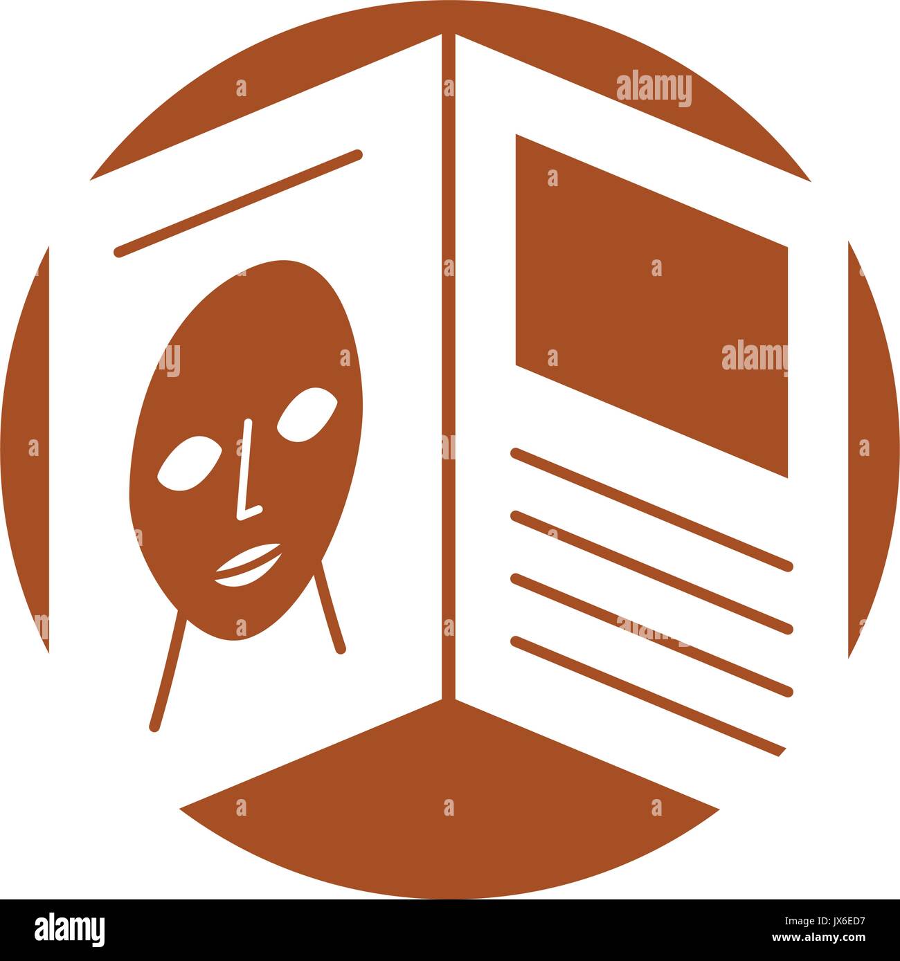 Artistic pamphlet isolated icon Stock Vector Image & Art - Alamy