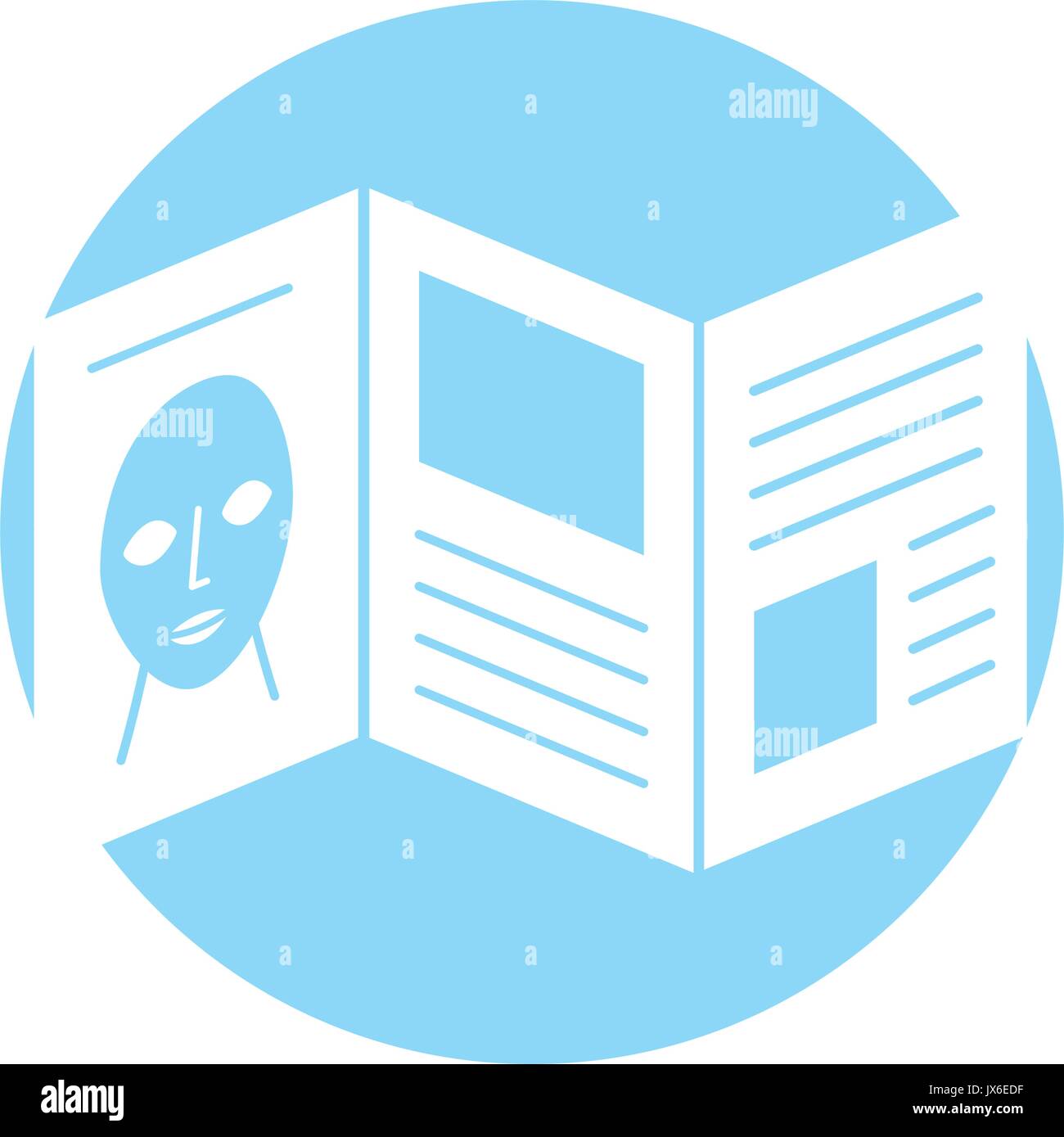 Artistic pamphlet isolated icon Stock Vector Image & Art - Alamy