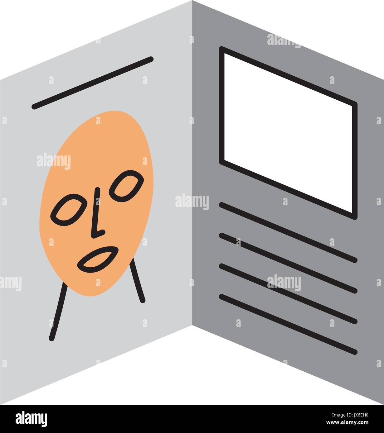 Artistic pamphlet isolated icon Stock Vector Image & Art - Alamy