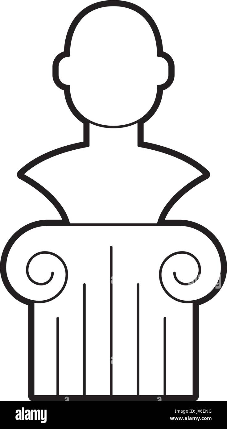 museum column with sculpture Stock Vector Image & Art - Alamy