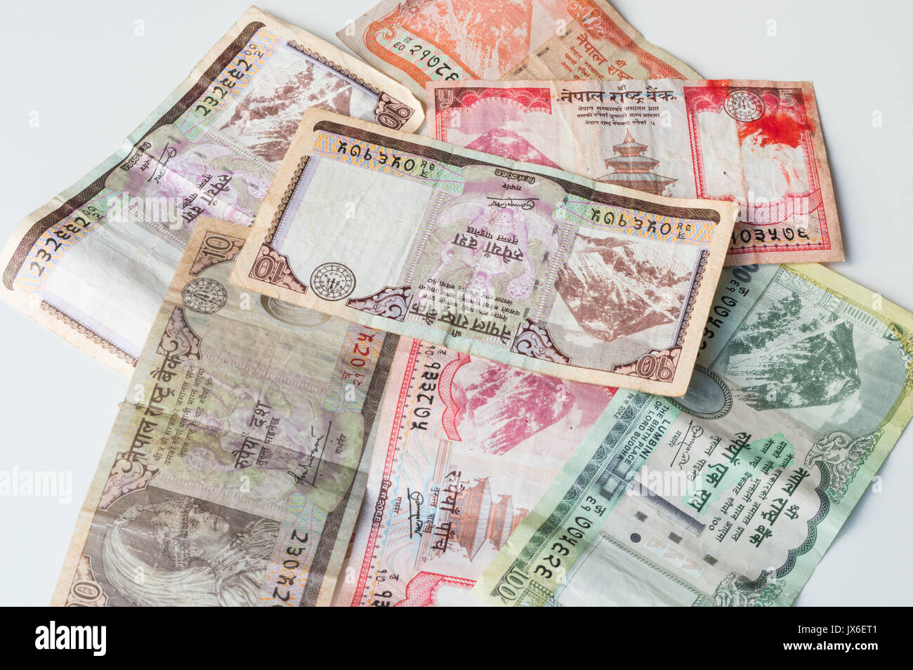 Nepalese rupee note nepal money hi-res stock photography and images - Alamy