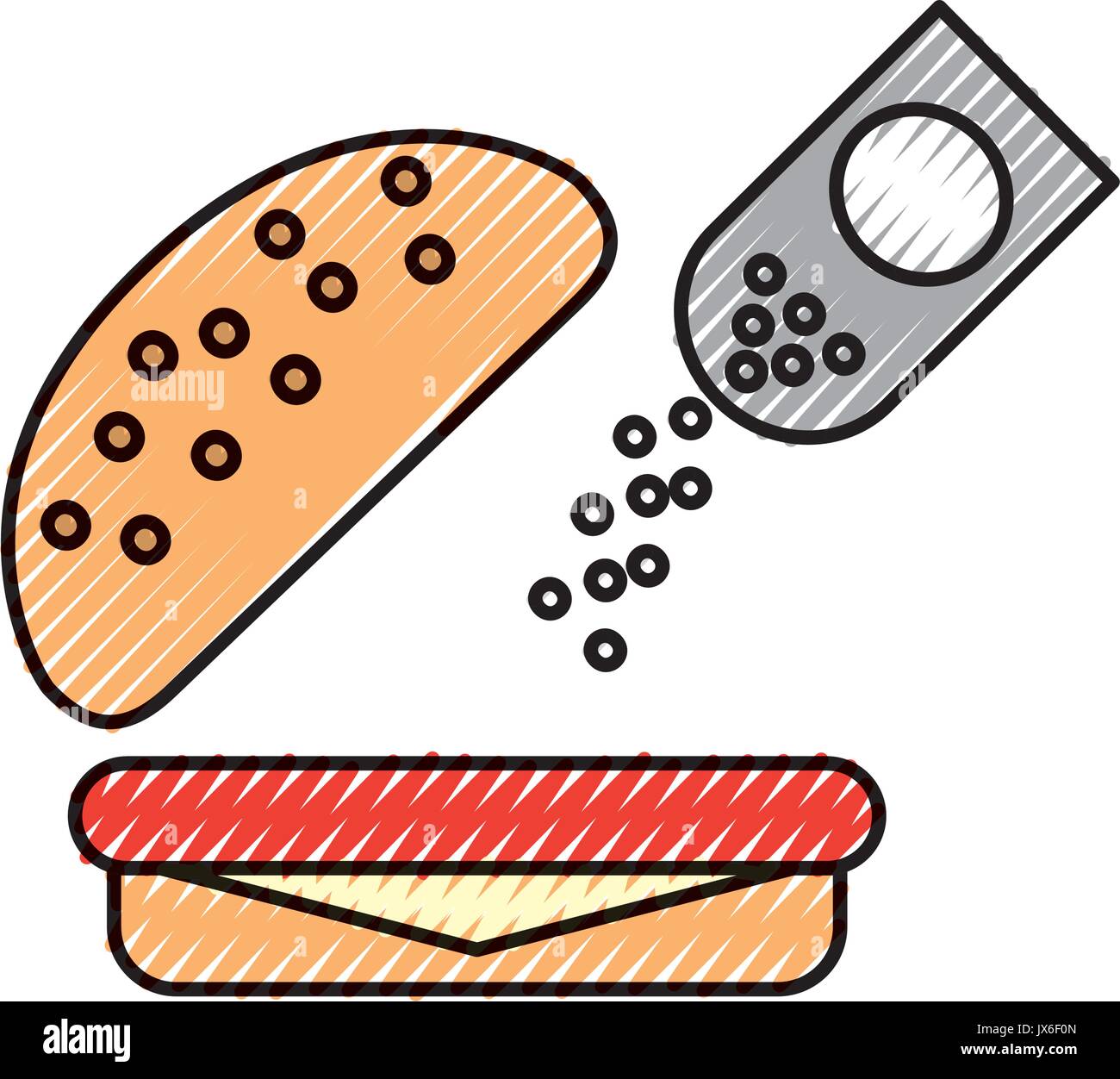 delicious burger with salt Stock Vector Image & Art - Alamy