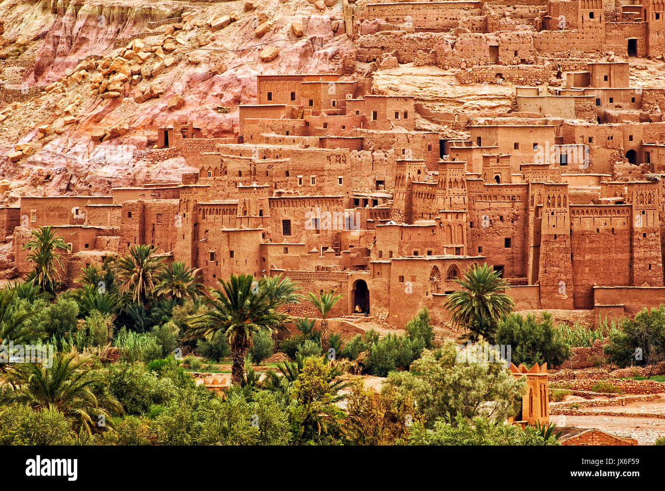 Ait Benhaddou is a clay fortified city, ksar, along the caravan route ...