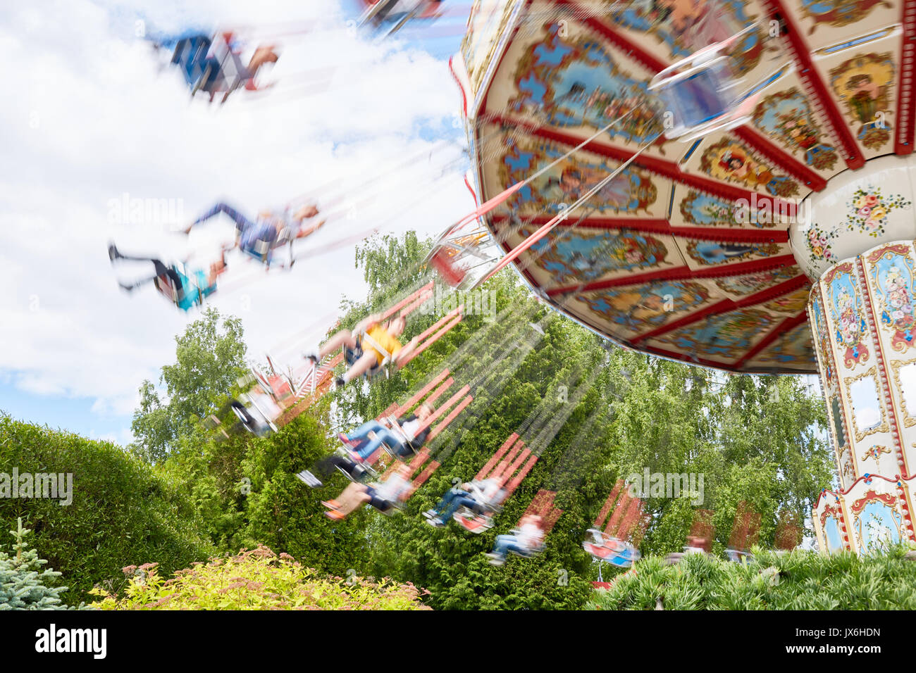 Whirling funfair ride hi-res stock photography and images - Alamy