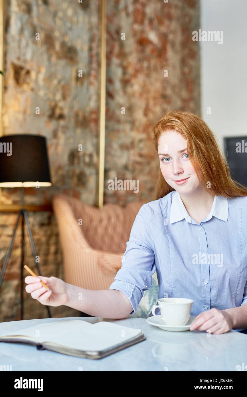 Portrait of Pretty Young Manager Stock Photo - Alamy