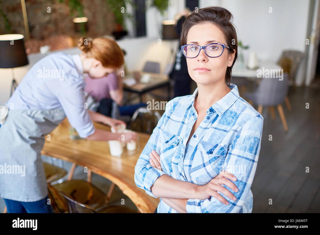 Successful Restaurant Owner Stock Photo - Alamy