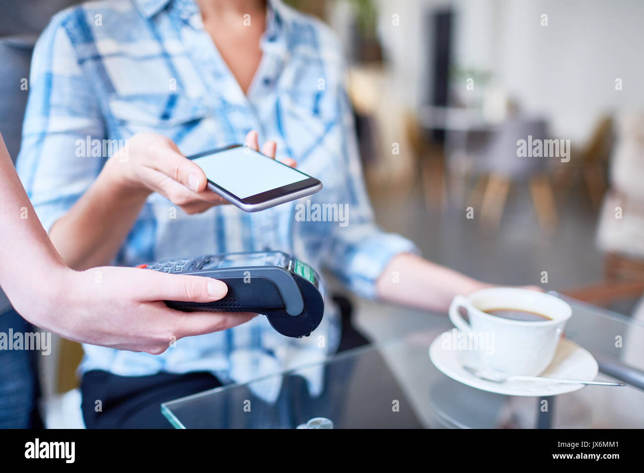 Contactless payment with smartphone hi-res stock photography and images ...