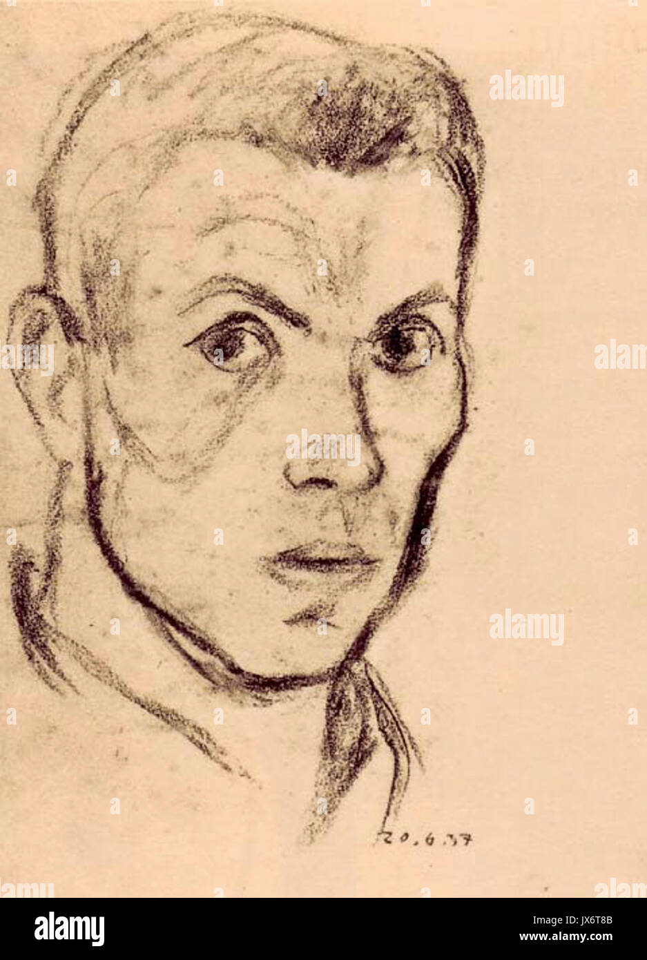 Sepp Orgler Selbstportrait Stock Photo - Alamy