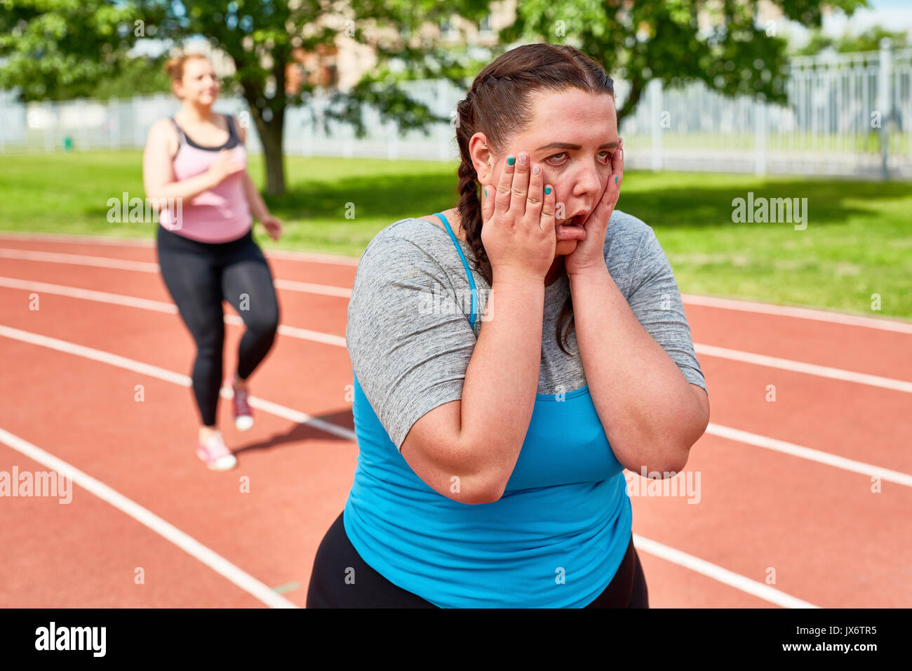 Chubby face young woman hi-res stock photography and images - Alamy