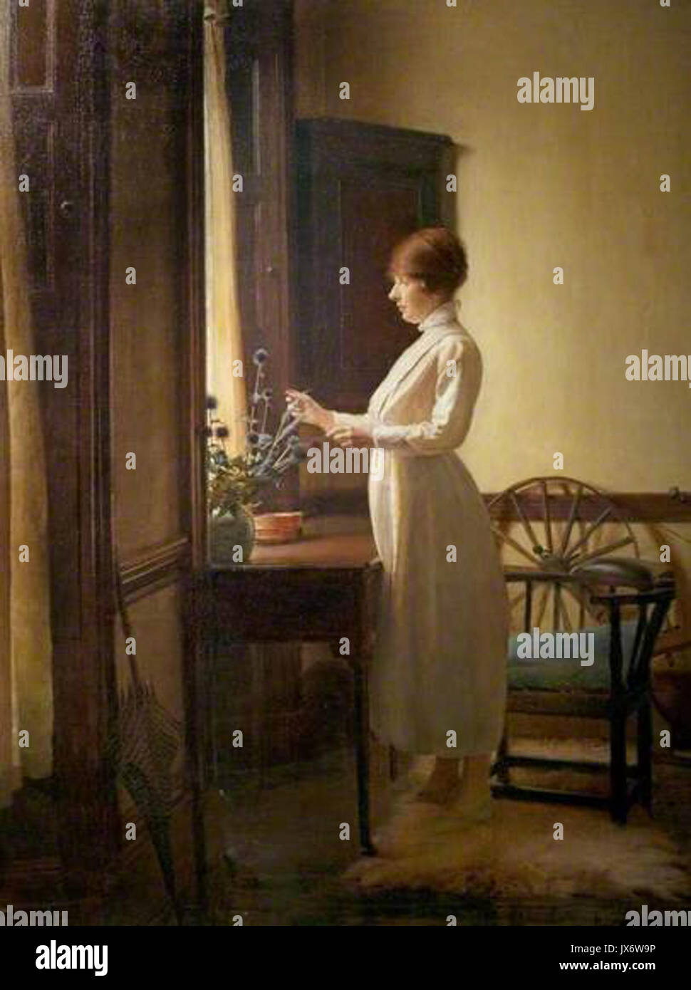 Summer Morning Interior by Ernest Topwnsend 1917 Stock Photo - Alamy