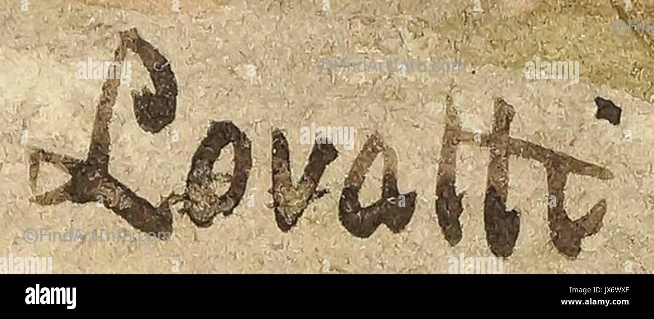 Signature of Italian painter Matteo Lovatti Stock Photo - Alamy