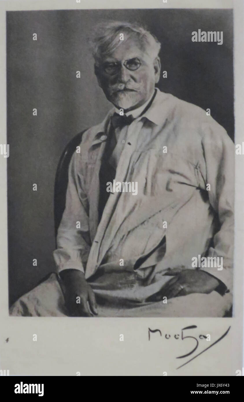 Photographic selfportrait of Alfons Mucha, 1928 Stock Photo - Alamy