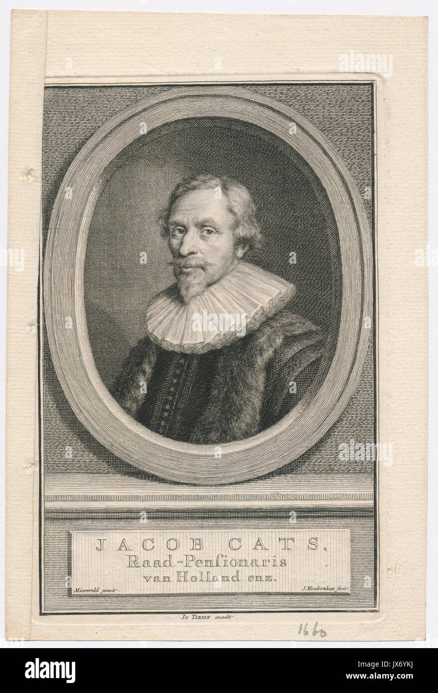 Jacob Cats 1577 1660 Erfgoedcentrum Rozet 300 191 d 2 A 02 Stock Photo ...