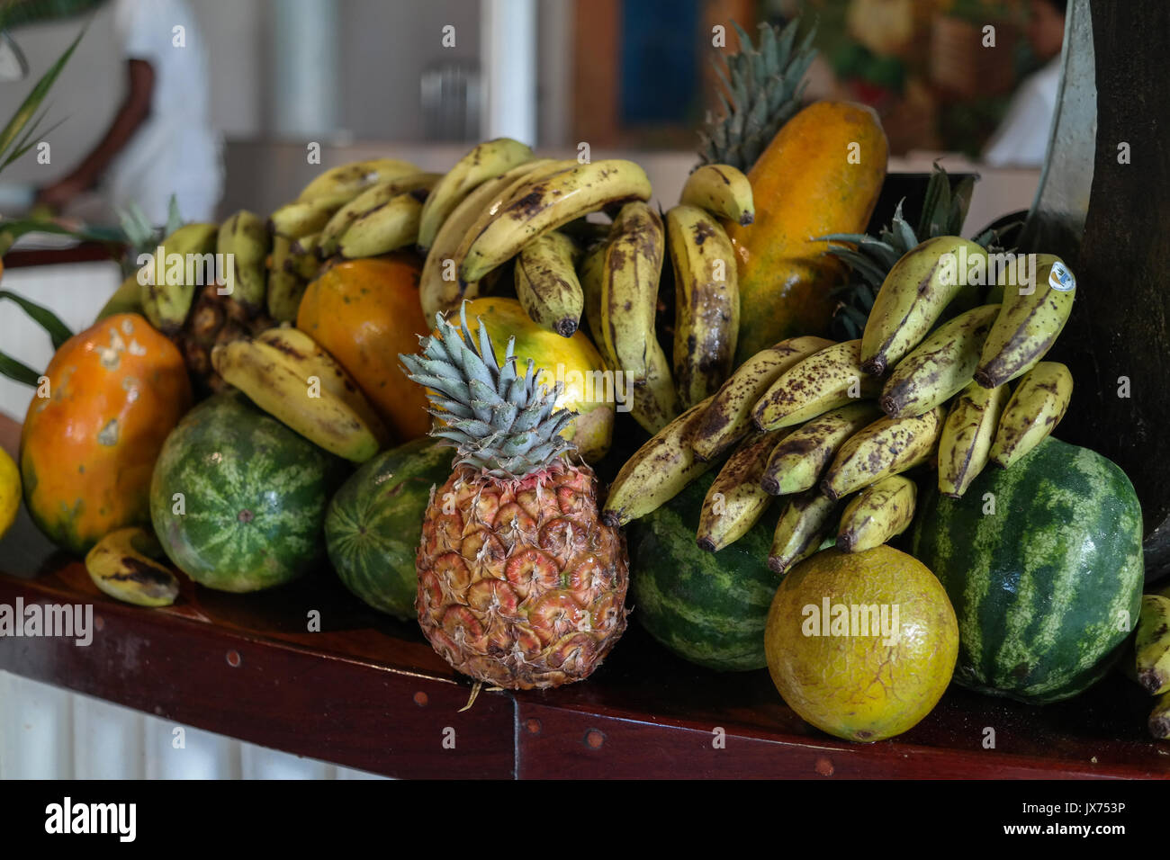 Fruit buffet in a caribbean restaurant Stock Photo - Alamy