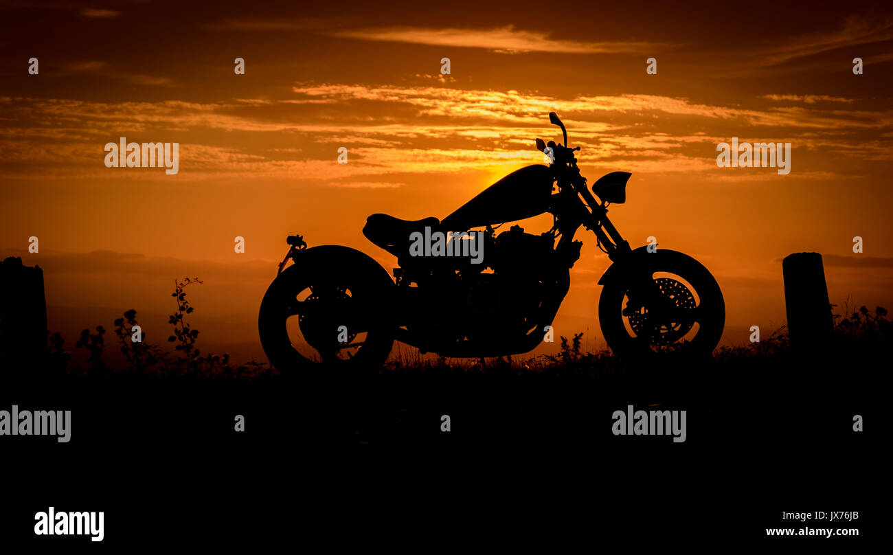Motorbike sunset harley harley davidson hi-res stock photography and ...