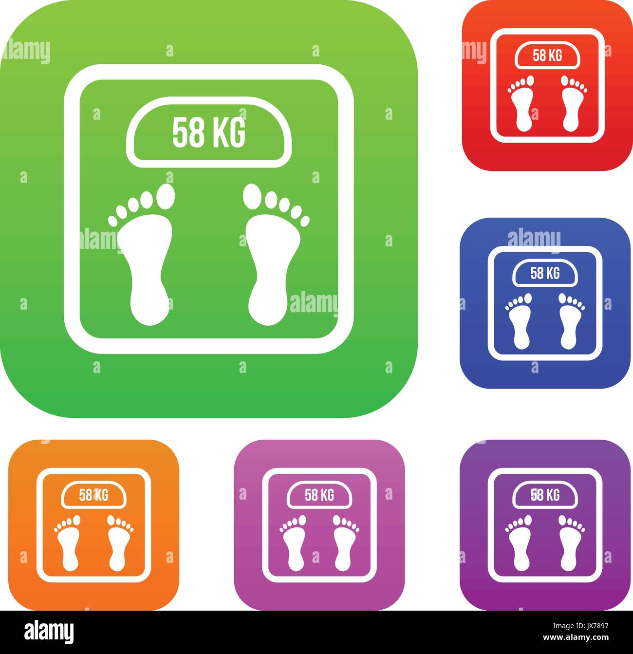 Weight scale set collection Stock Vector Image & Art - Alamy