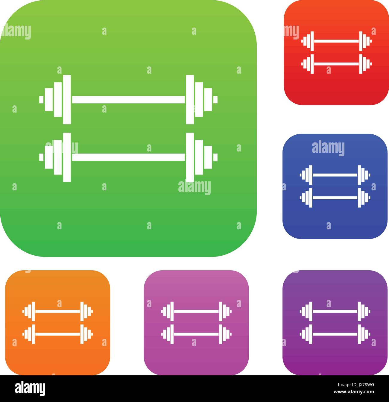 Two barbells set collection Stock Vector Image & Art - Alamy