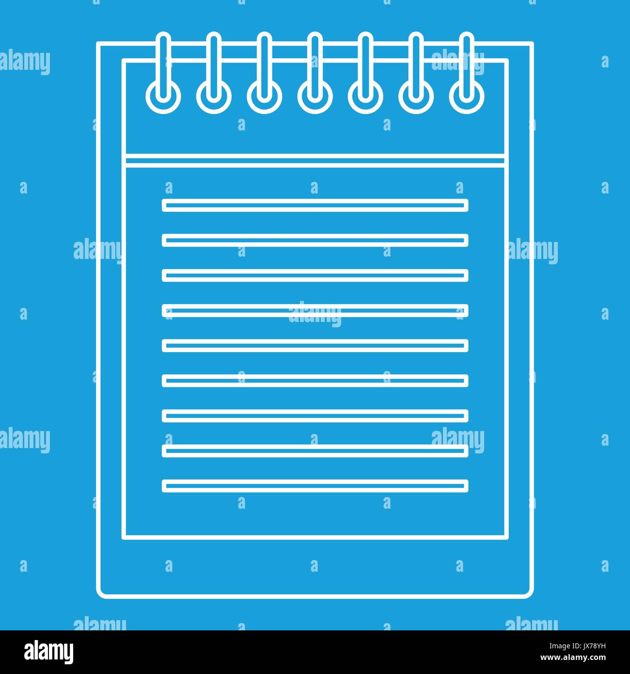 Notepad with spiral icon, outline style Stock Vector Image & Art - Alamy