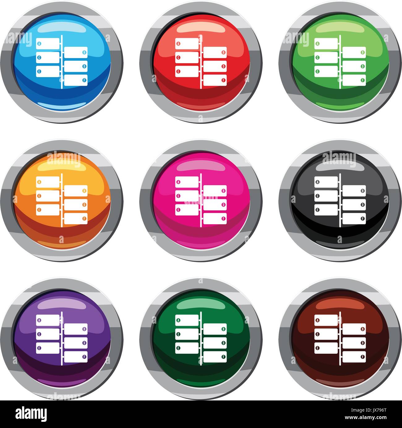 Infographic blocks on signpost set 9 collection Stock Vector Image ...