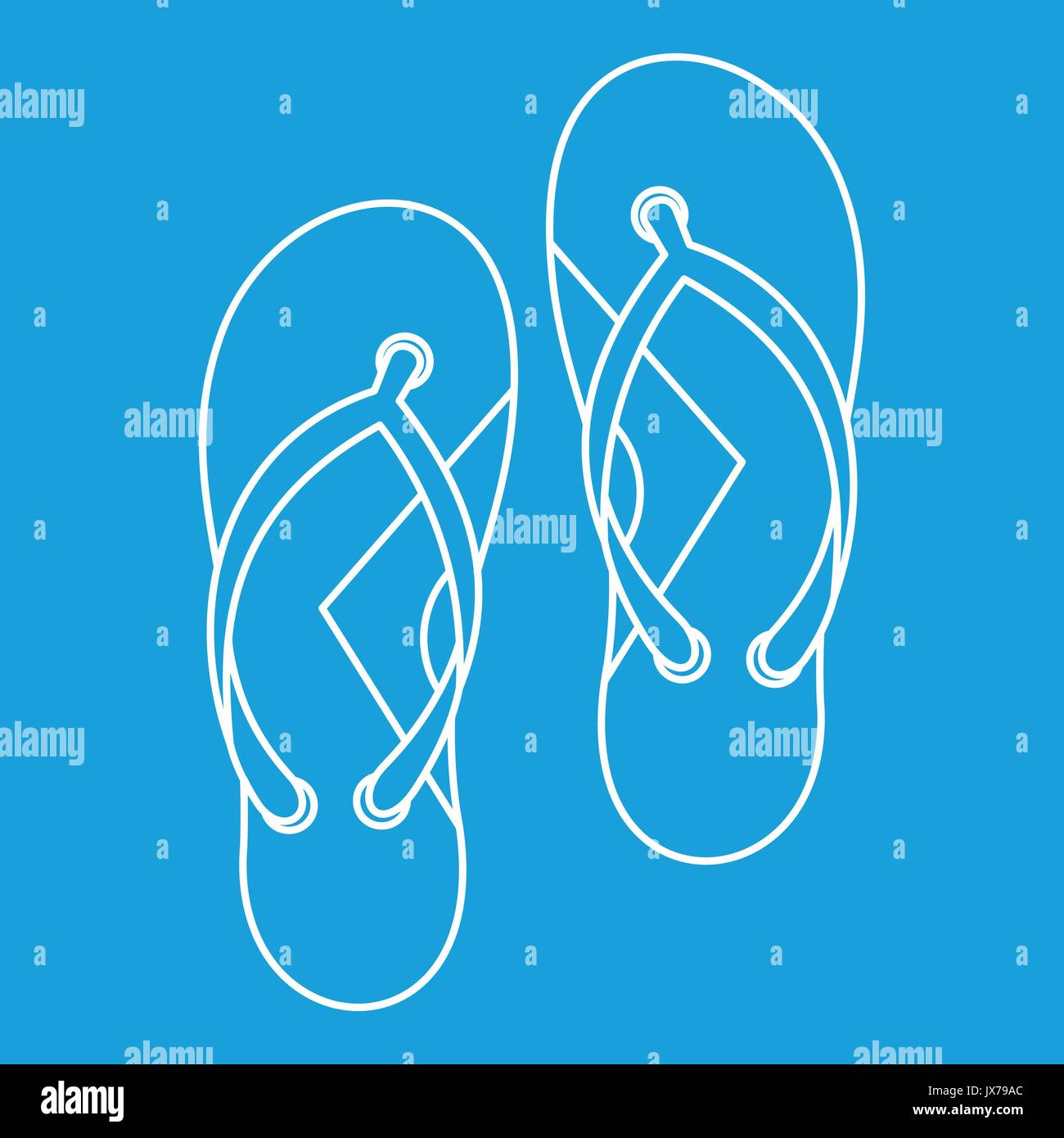 Flip flops icon, outline style Stock Vector Image & Art - Alamy