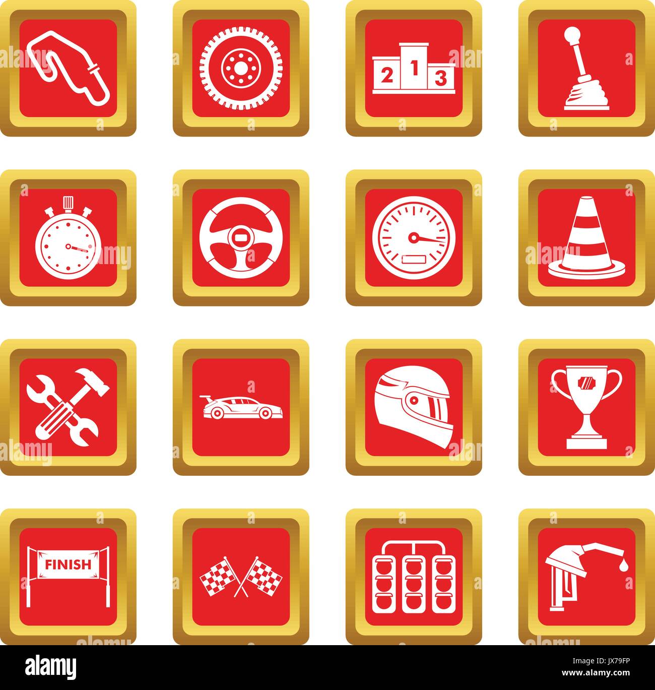 Racing speed icons set red Stock Vector Image & Art - Alamy