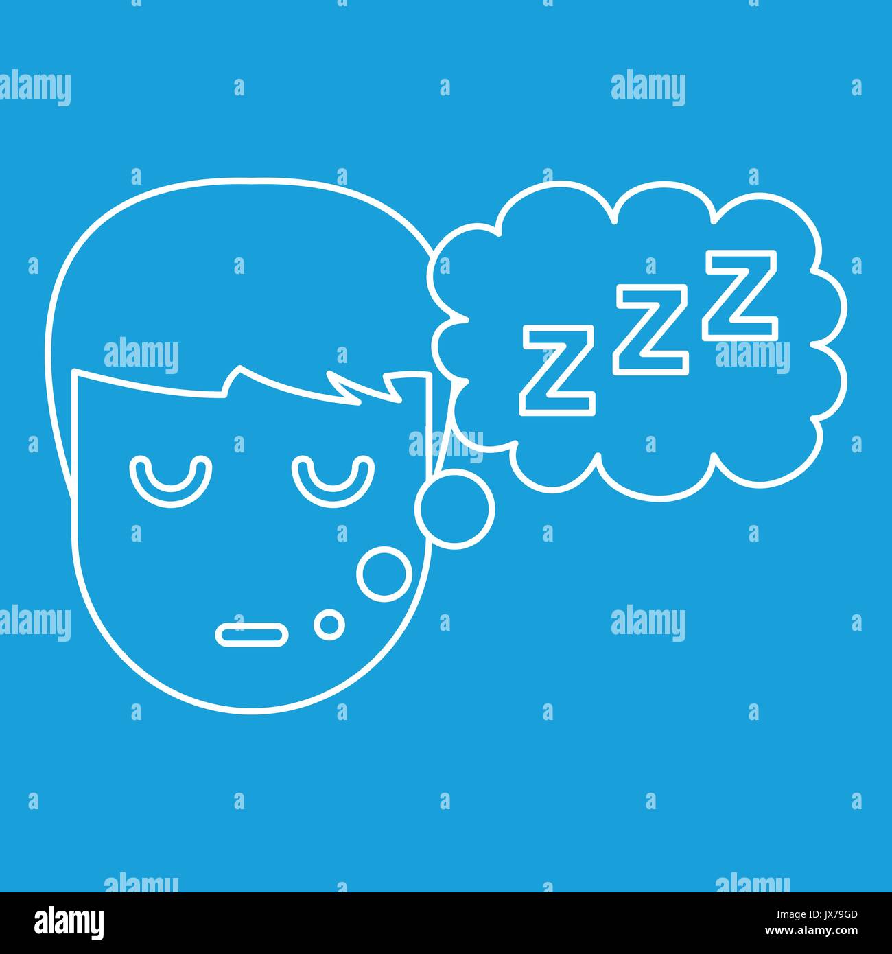 Sleeping boy icon, outline style Stock Vector Image & Art - Alamy
