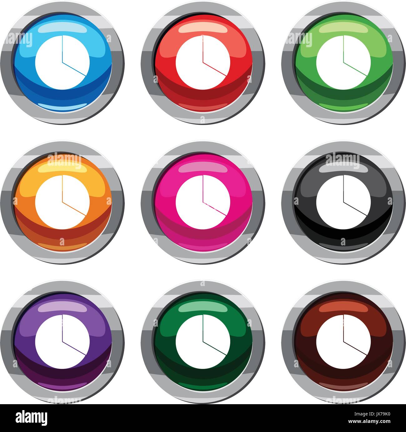 Circle chart infographic set 9 collection Stock Vector Image & Art - Alamy