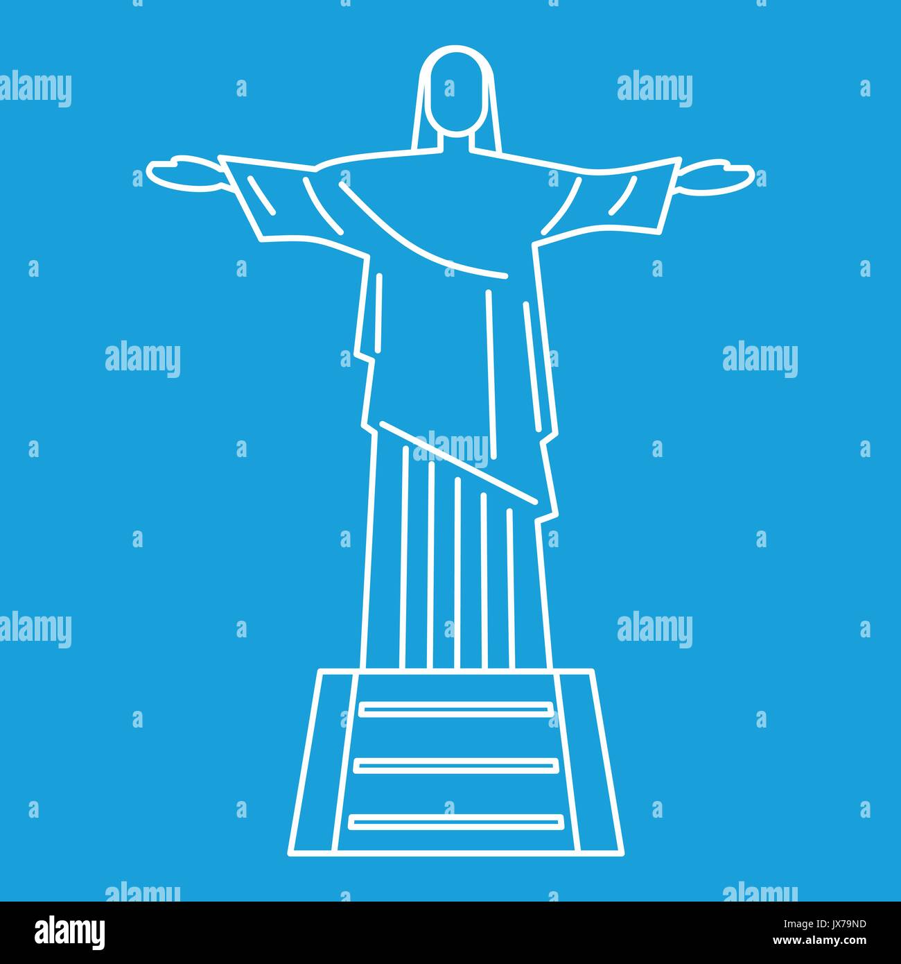 Statue of Jesus Christ, Rio de Janeiro icon Stock Vector Image & Art ...