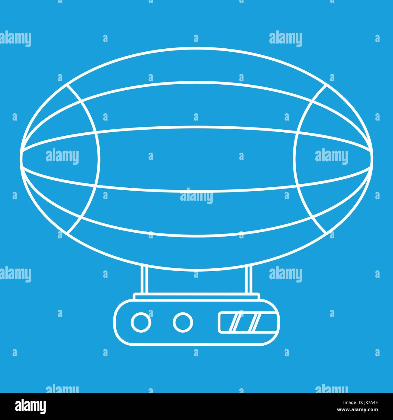 Aerostat airship icon, outline style Stock Vector Image & Art - Alamy